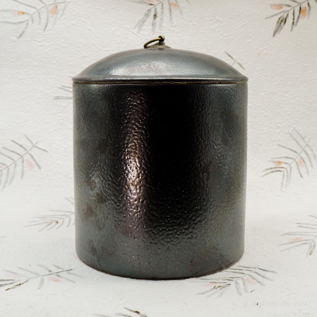 XXL Iron Rust Ceramic Stoneware Canister • 7200ml 243oz Airtight Food ...