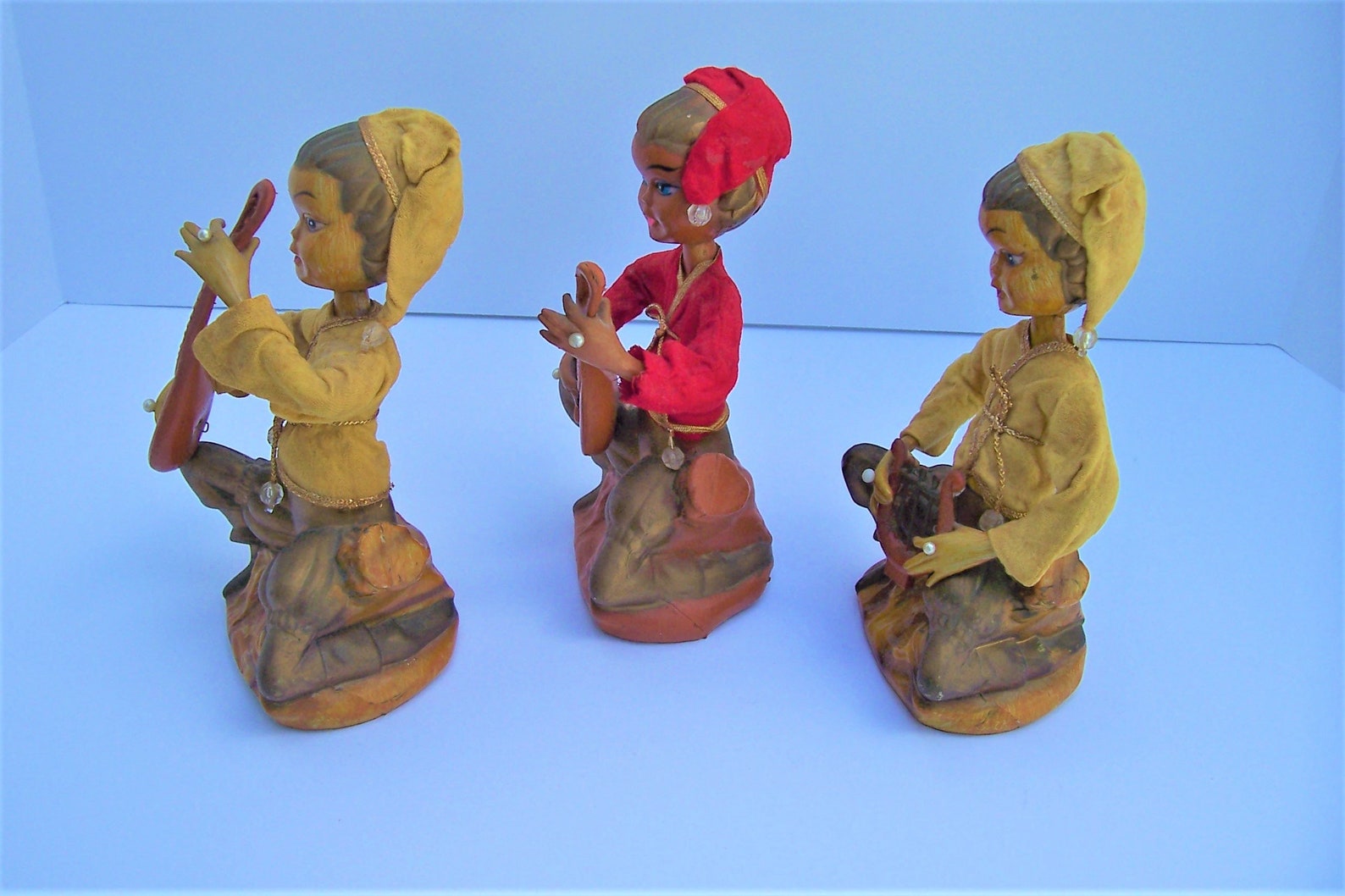 Vintage Tilso Pixie Elves Band Christmas Decor Set of Three - Etsy