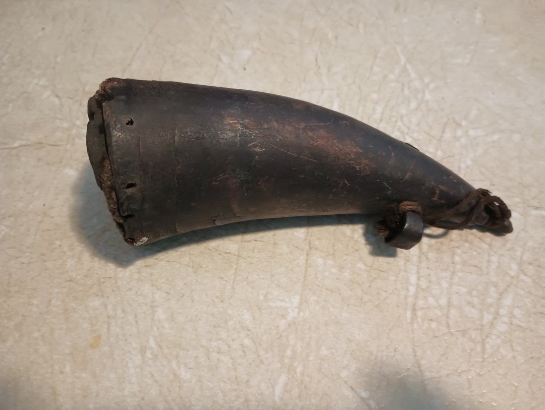 Antique Gun Powder Horn Bison/buffalo Primitive Hand Made - Etsy
