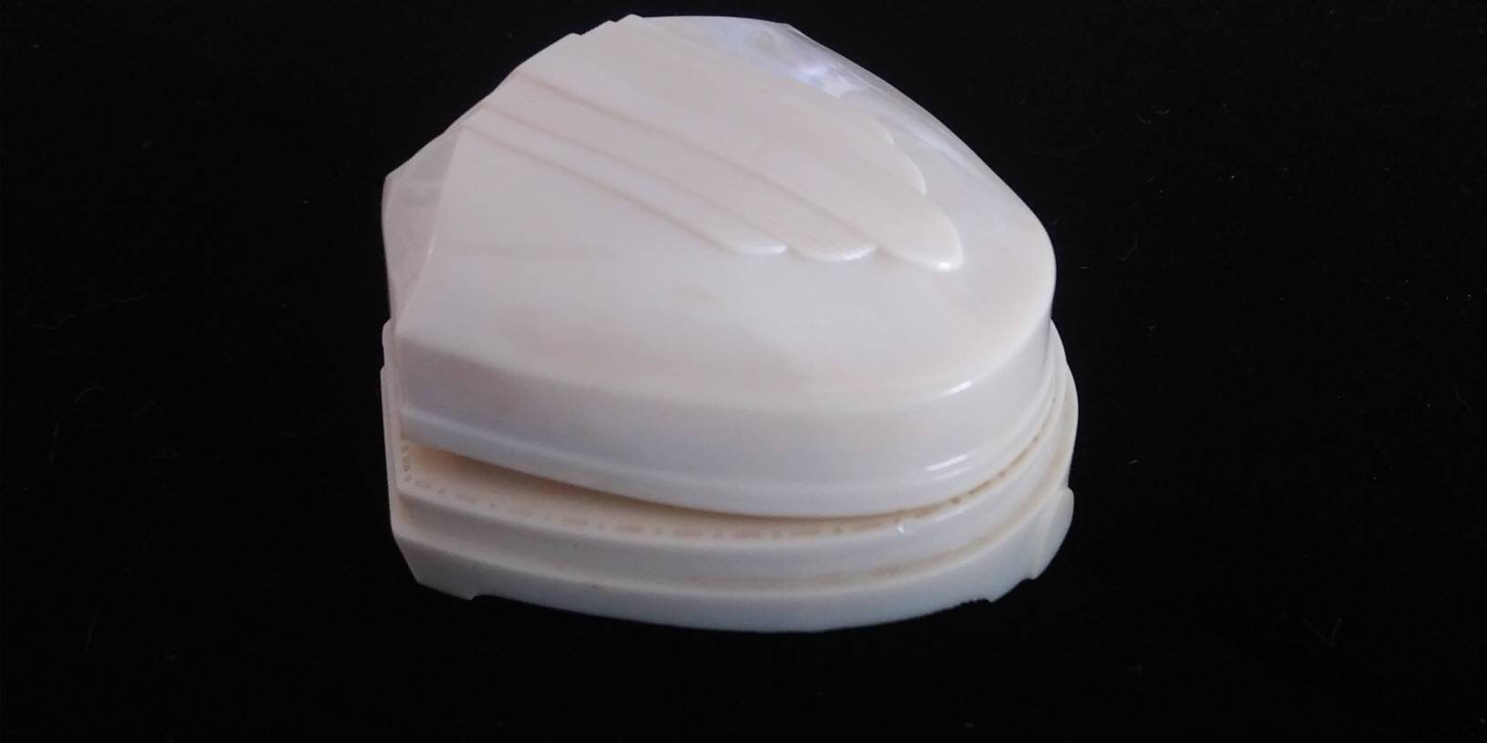 Arden Art Deco Celluloid Engagement Ring Box Clamshell Sage Green ...