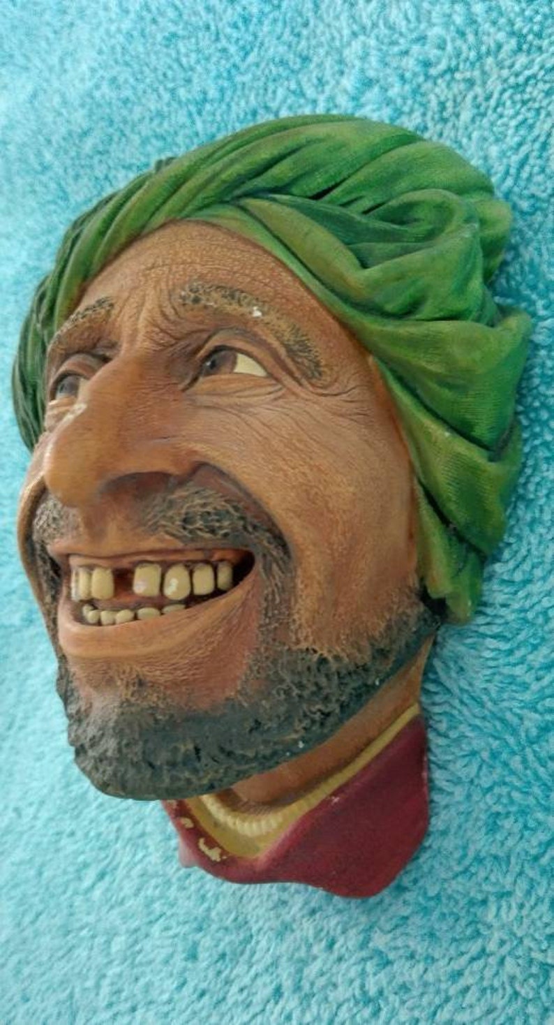 Vintage Bossons Kurd Chalkware Head Congleton England - Etsy