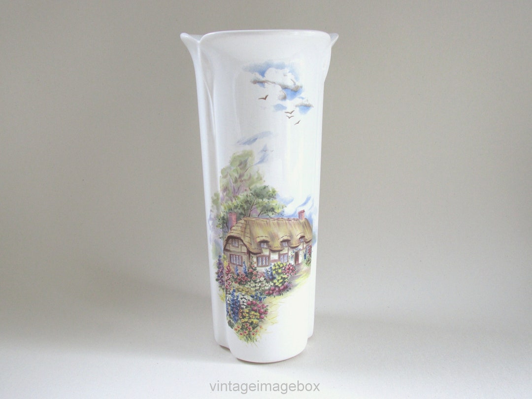 Vintage Vase by Kingston Pottery Hull, Thatched Cottage Decor, 1970s, H ...