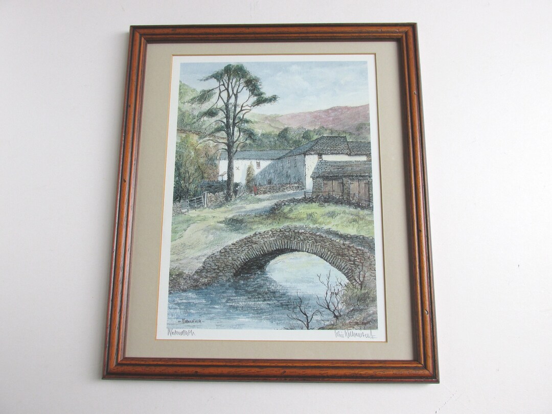 Vintage Lake District Art Print, Watendlath Keswick, Signed by Artist ...