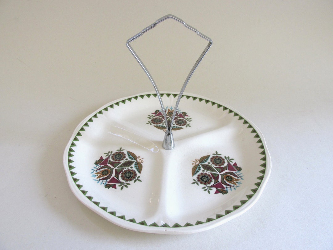 Vintage 1960s-1970s Plate for Buns or Sweets, Palissy Contessa, Birds ...