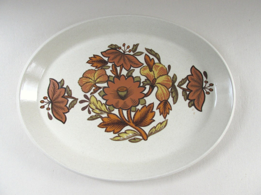 1970s Palissy Pottery Kismet Serving Plate, Oval Small Platter, Royal ...