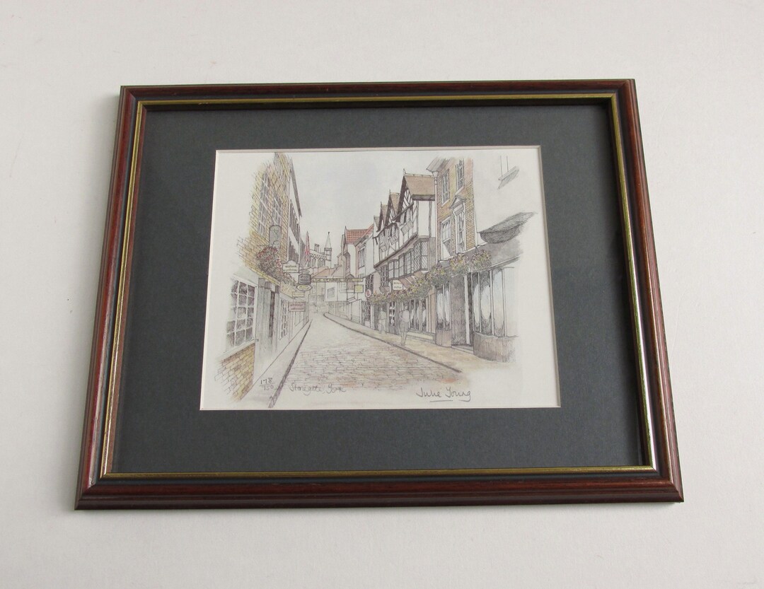 Framed Vintage Stonegate York Art Print Signed Limited Edition by Julie ...