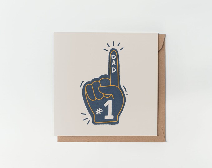 Number 1 Dad Fathers Day Card - Etsy