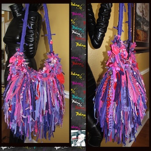 Ultra Fringe Purse Funky,reds,purples,pinks,unique,handbag,tote,one of ...