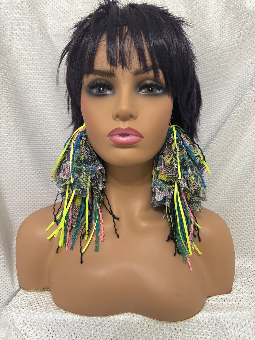 Mesh Earrings,handmade Earrings,texture Earrings,bold Earrings,bohemian ...