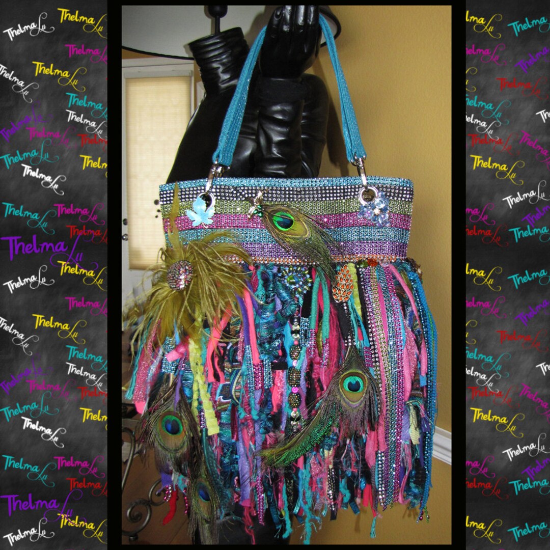 Peacock Theme Bag,bling,rhinestone,feathers,peacock,jewels,gems,custom ...