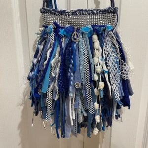 Mini Blue Bag,fringed Handbag,custom Fringe Bag,fabric Fringe Bag ...