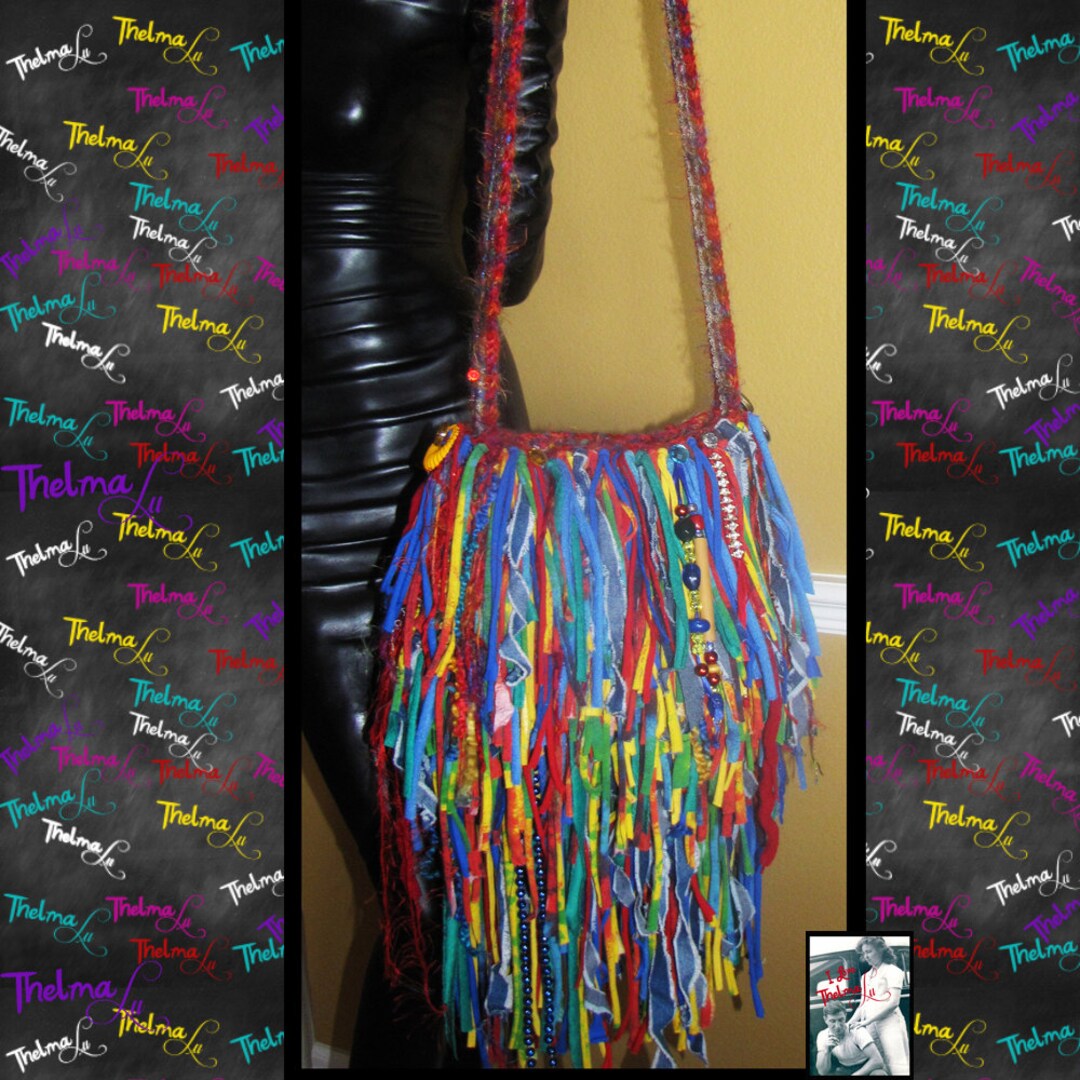 Fringed Hippie Tye Dye Handbag Custom Made Unique One of a Kind ...
