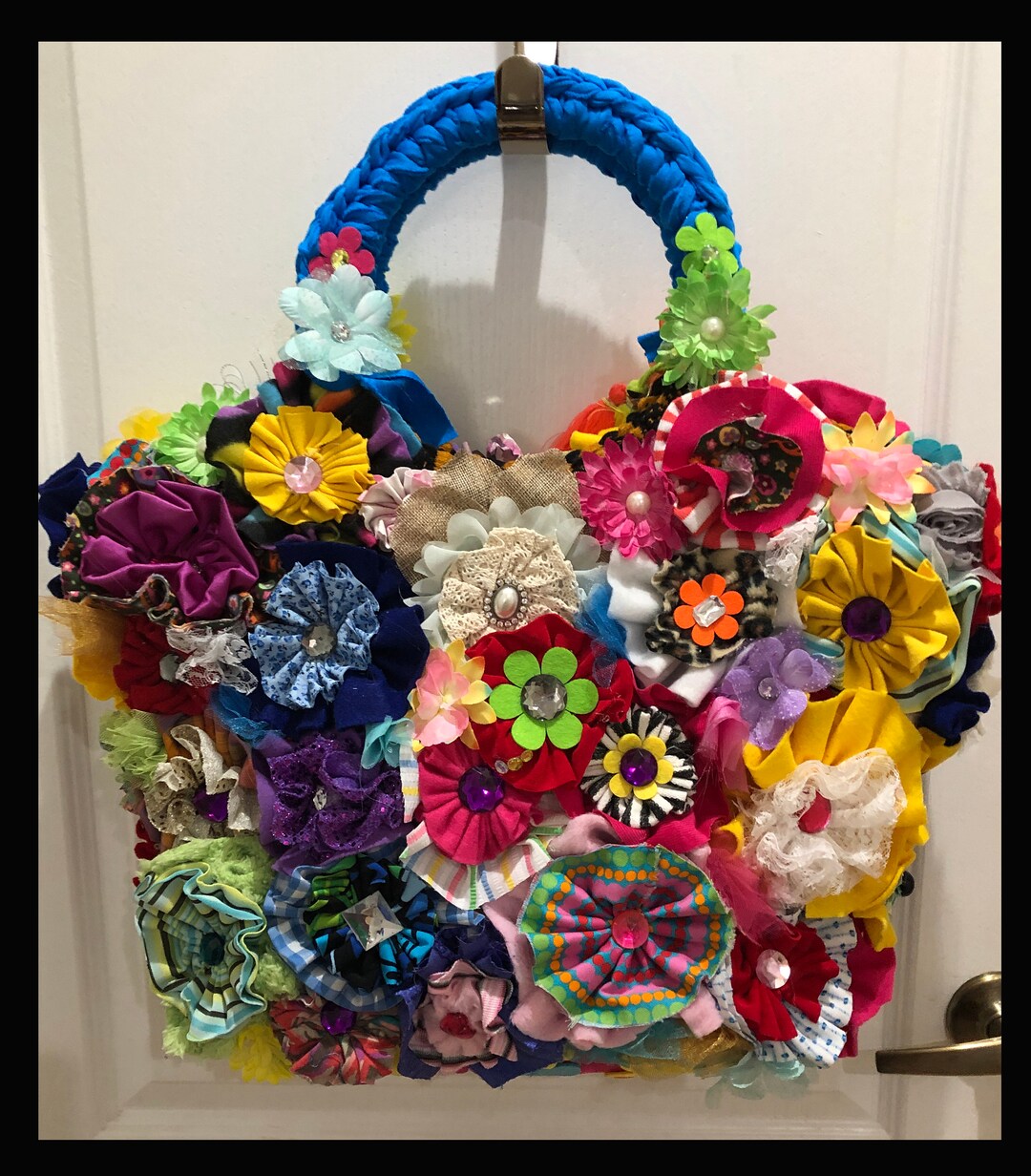 Custom Flower Bag,handmade Flower Bag,unique Flower Bag,hippie Handbag ...