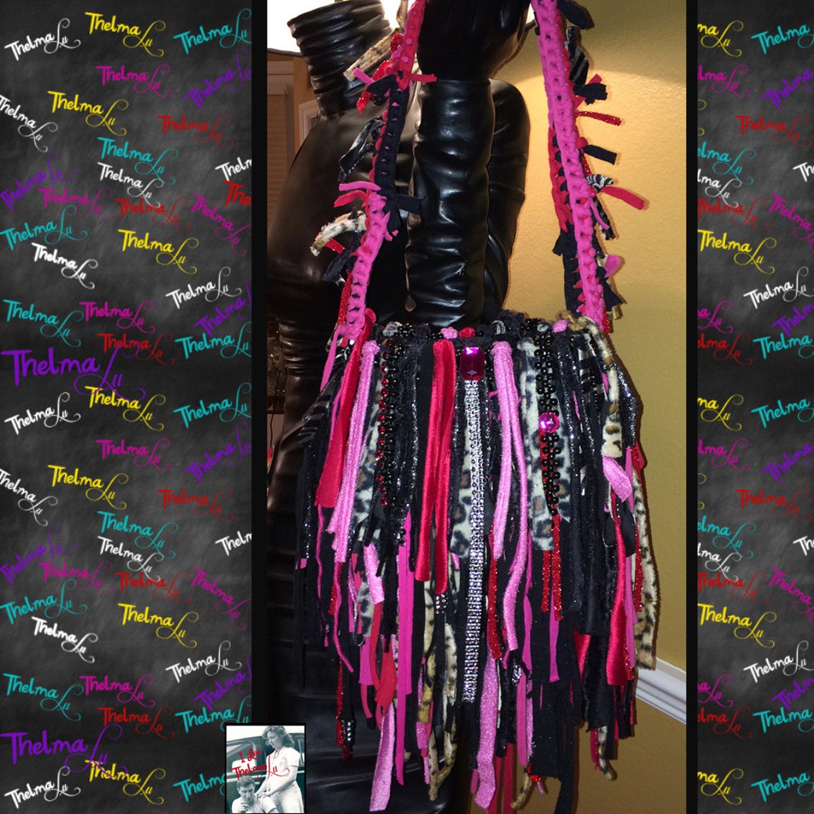 Funky Fringe Bagleopardblingrhinestonesrag Fringe - Etsy