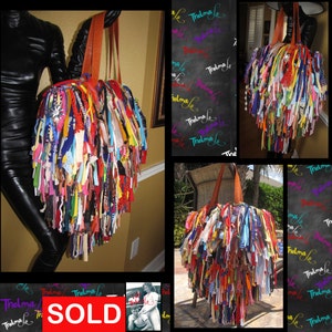 Handmade Fringe Handbag,upcycled Purse,custom Made,large Fringe Purse ...