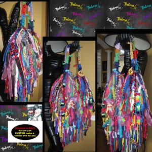Wild Fringe Bag,crazy Fun Tote,custom Made Purse,fringe Handbag,rag Bag ...