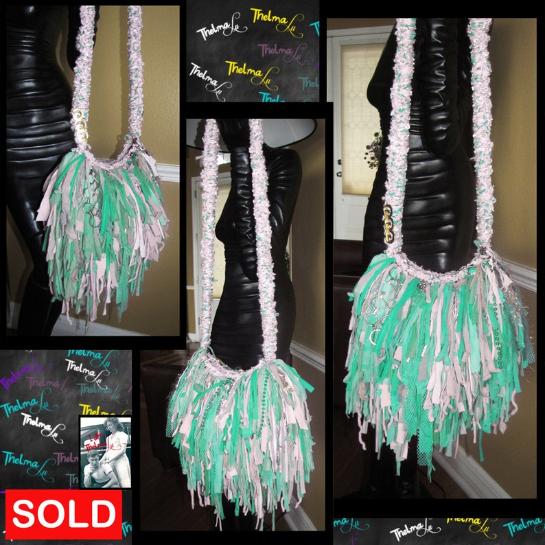 Green Fringe Handbag Upcycled Fringe HandbagCustom MadeOne | Etsy