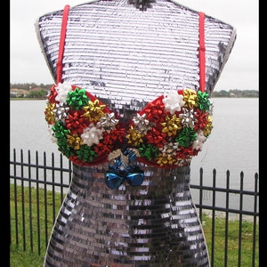 Christmas Bra,ribbon Bra,bow Bra,ribbon & Bows,mini Bows,bells,holiday ...