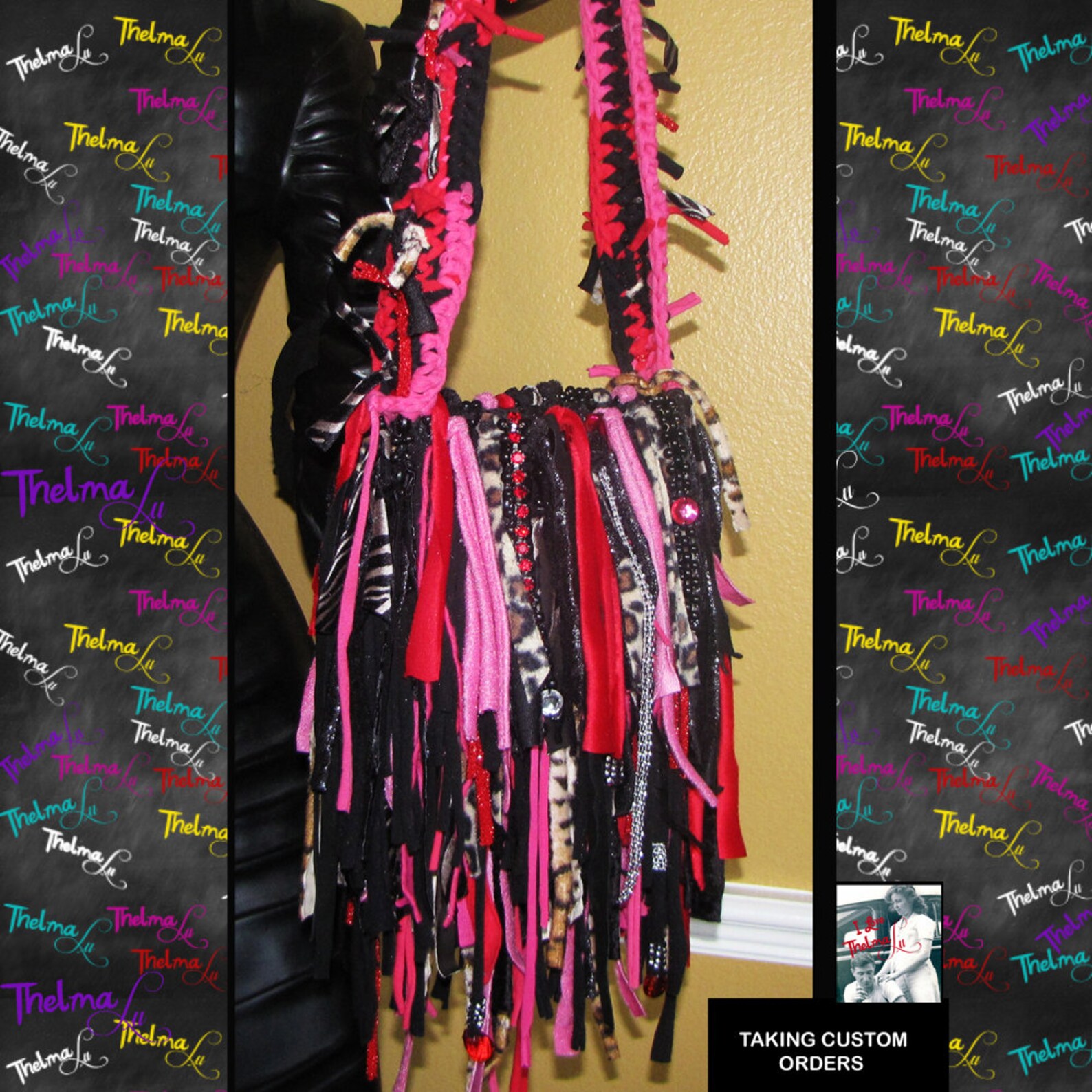 Funky Fringe Bagleopardblingrhinestonesrag Fringe - Etsy