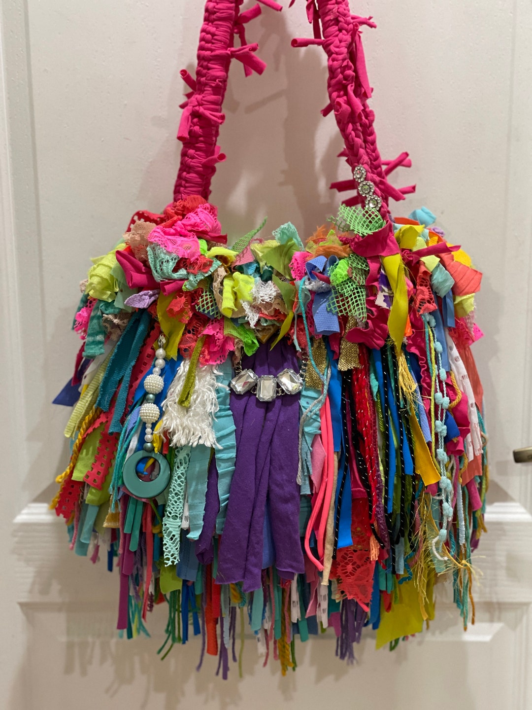 Fringed Handbag,custom Fringe Bag,fabric Fringe Bag,statement Handbag ...