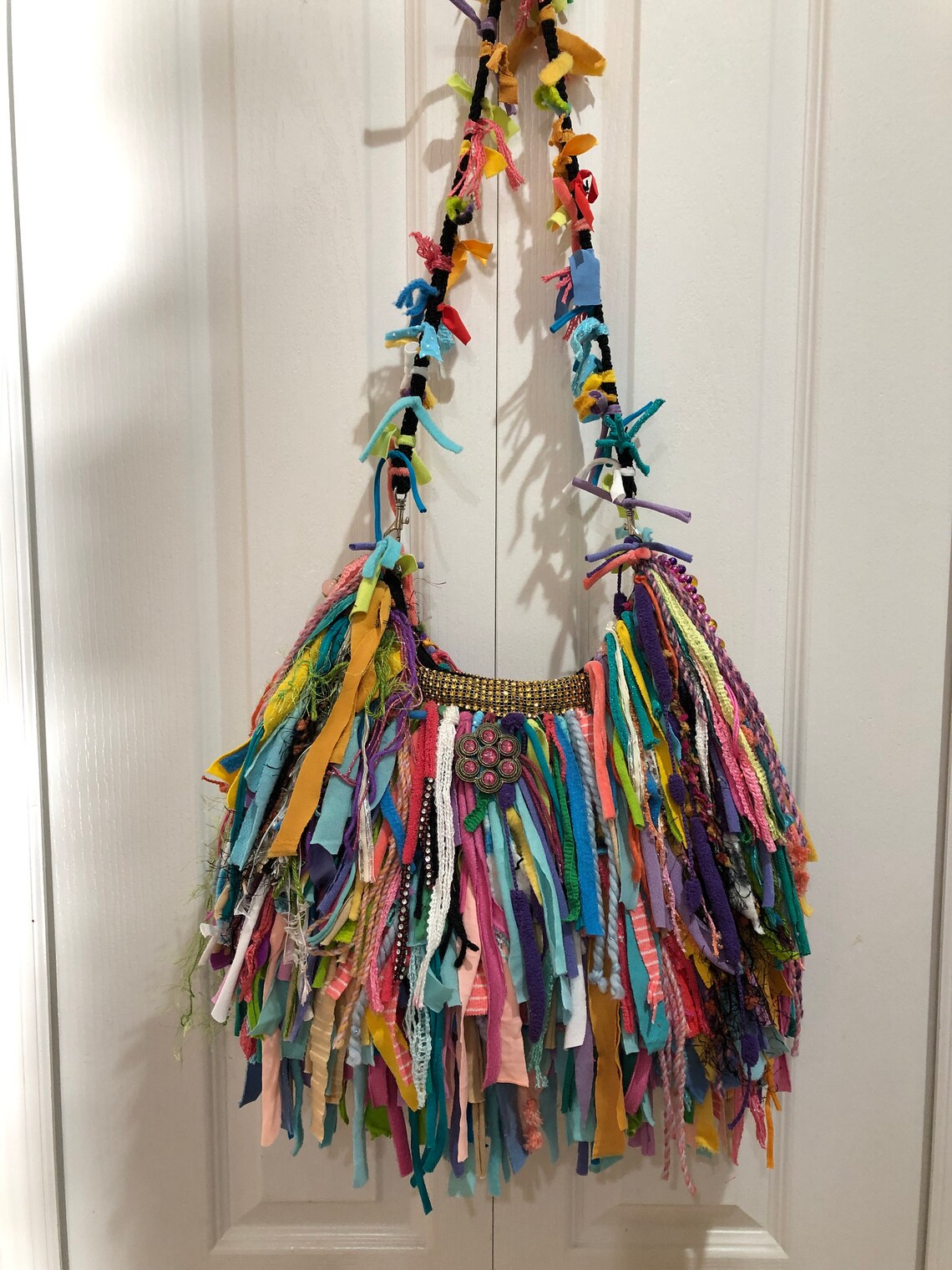 Fringed Handbagcustom Fringe Bagfabric Fringe Bagstatement - Etsy