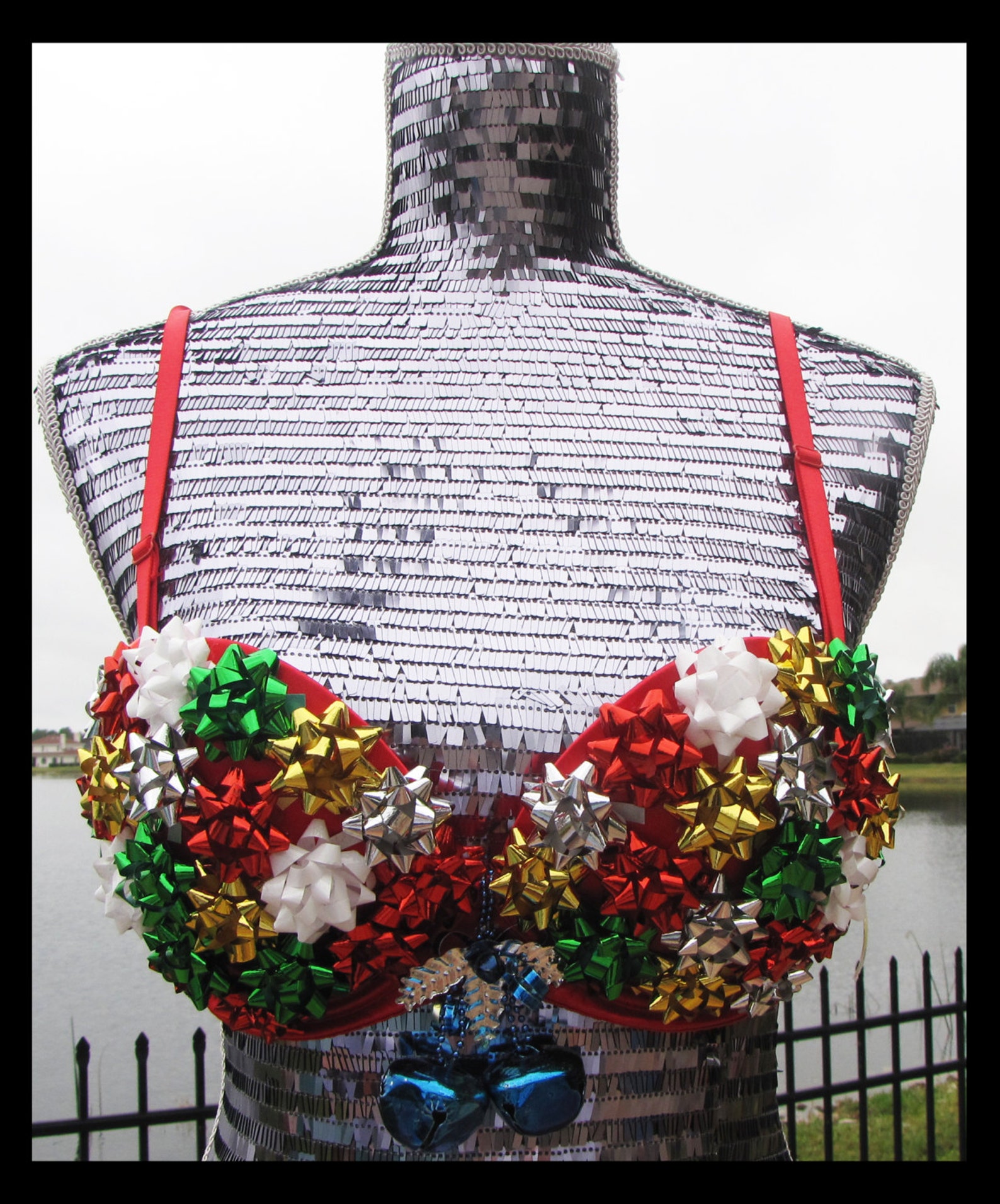 Christmas Bra,ribbon Bra,bow Bra,ribbon & Bows,mini Bows,bells,holiday ...