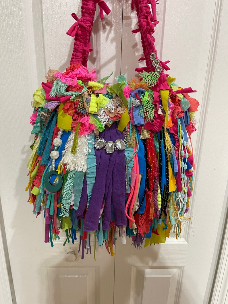 Fringed Handbagcustom Fringe Bagfabric Fringe Bagstatement - Etsy