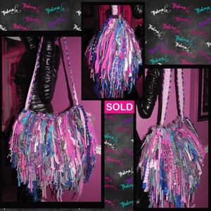 Upcycled Fringe Handbag,playful Funky,bling,sparkle,beads,bag,custom ...