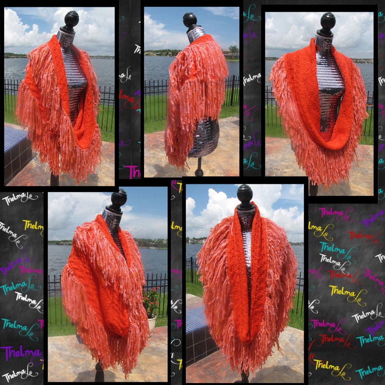 Infinity Scarfcrochet Fringe Scarfultra Fringefringe - Etsy