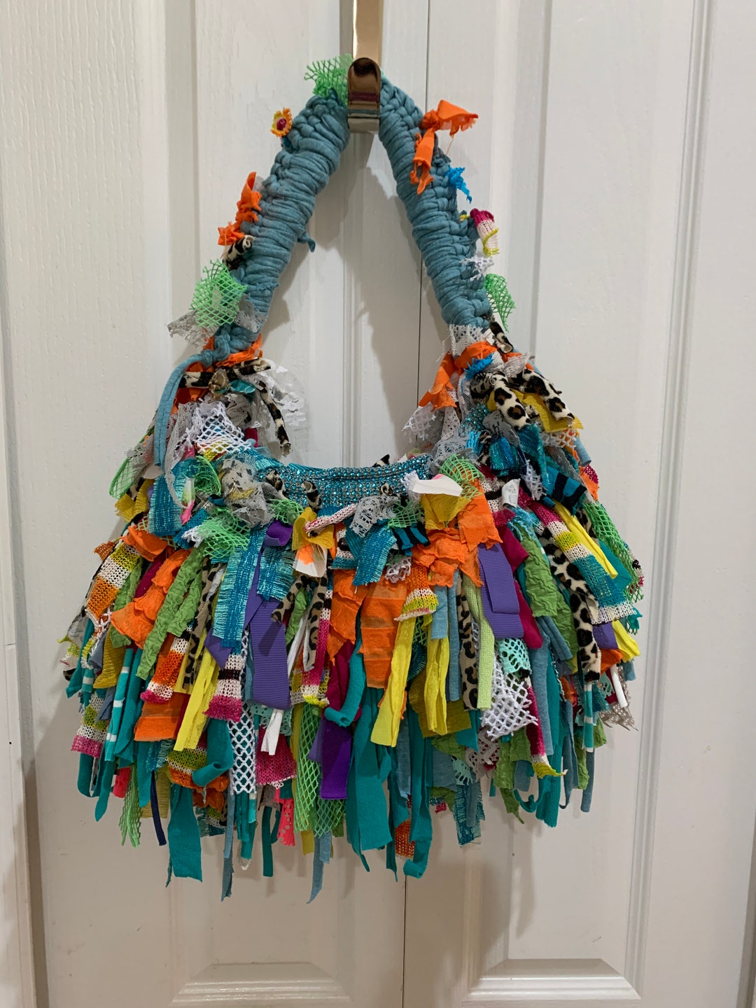 Fringe Handbag,hippie Fringe Bag,custom Fringe Purse, Repurposed Bag ...