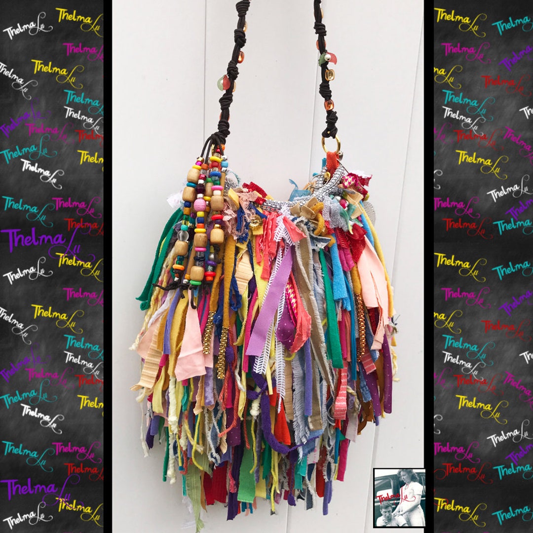 Fringed Handbag,fringed Purse,beaded Bag,rhinestone,jewels,statement ...