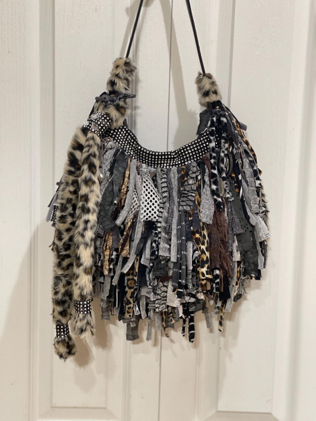 Animal Print Fringe Bag,easygoing Handbag,eccentric Bag,fashionable ...