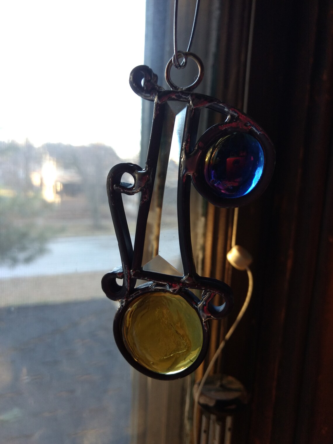 Stained Glass Light Catcher With Antique Glass Etsy