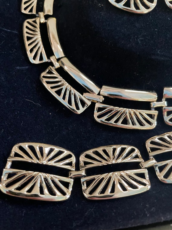 Laura Gayle late 1970s parure of gold necklace, brac… - Gem