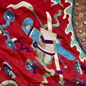 Chinese Qing Dynasty Imperial Palace or Opera Flag With Gold Bullion ...