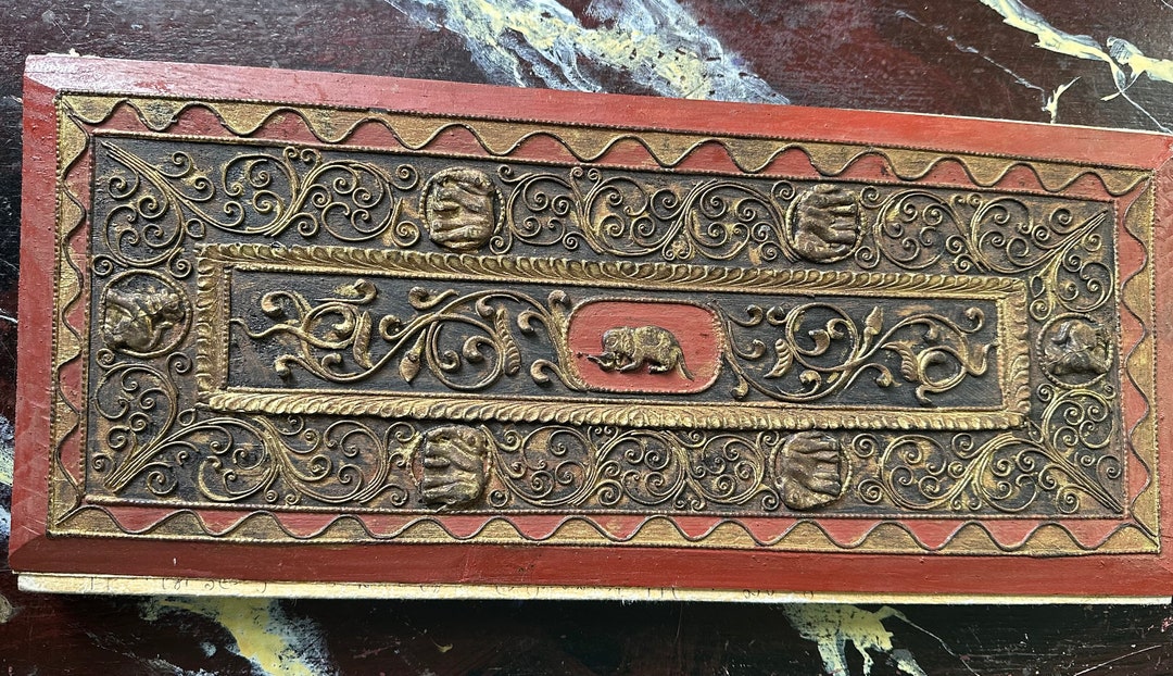 Siamese,tibetan or Nepalese Script?,eastern Asia,wooden Story Book,of ...