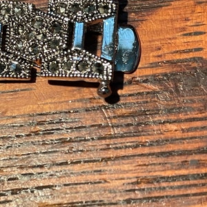 Marqasite and White Metal Marked PL Art Deco Bracelet Circa 1980s - Etsy