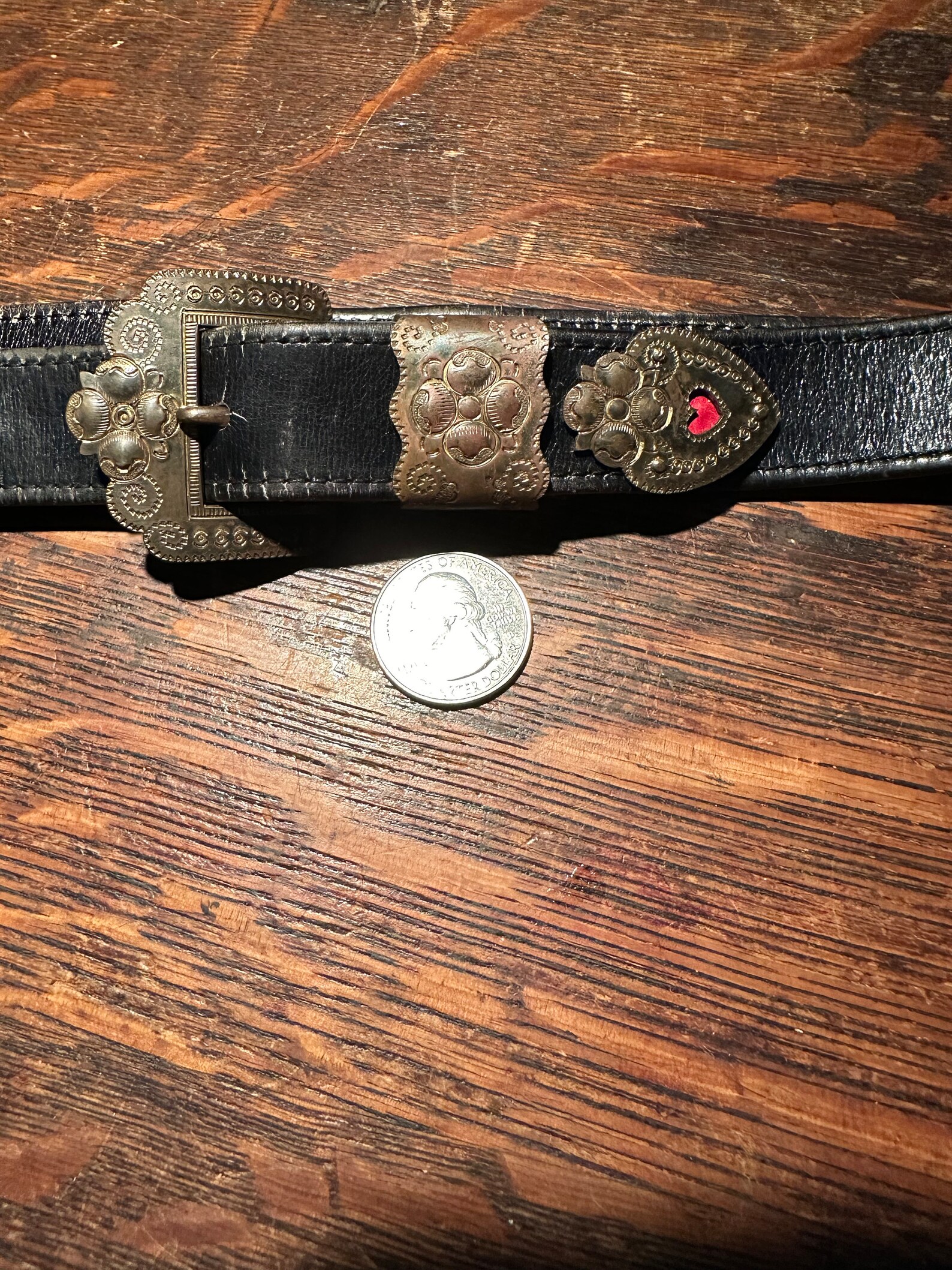 A Appenzeller,trachten Belt of Edelweiss Flowers Backed in Red Leather ...
