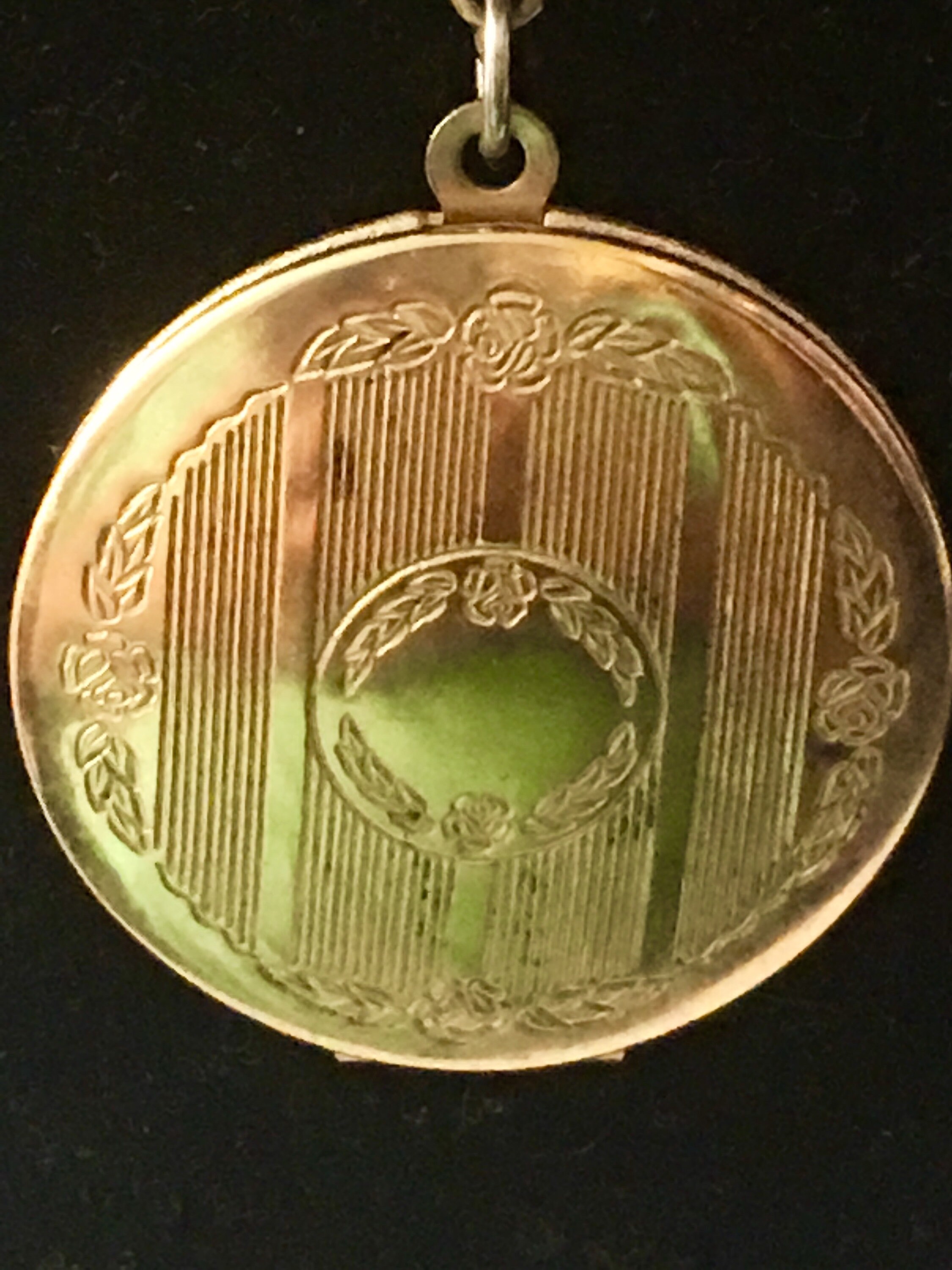 1950s Locket Necklace for Pictures or Hair in Goldtone With a | Etsy