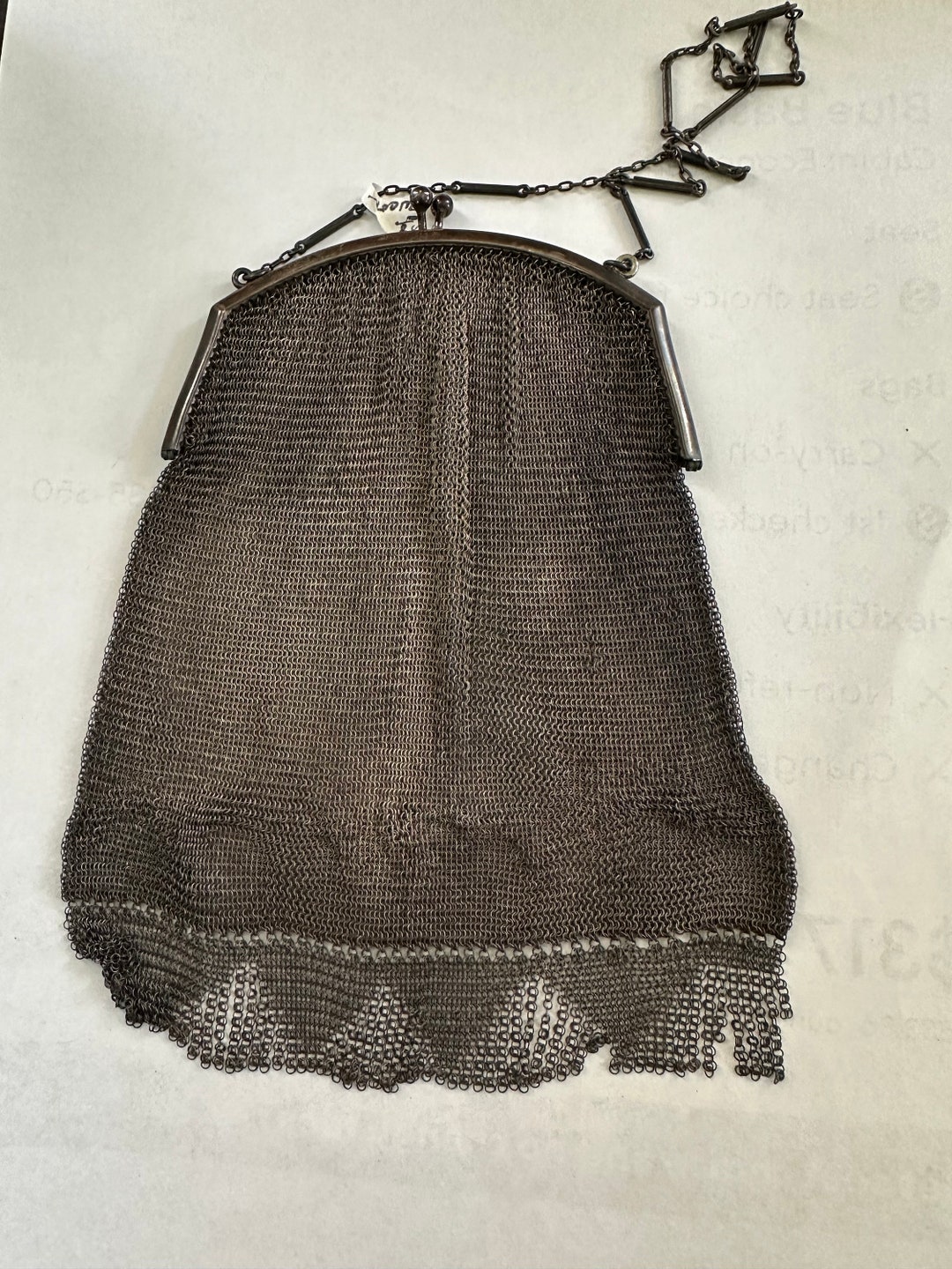 Antique Handbag,purse,circa 1900 Marked BB Sterling in Good Antique ...