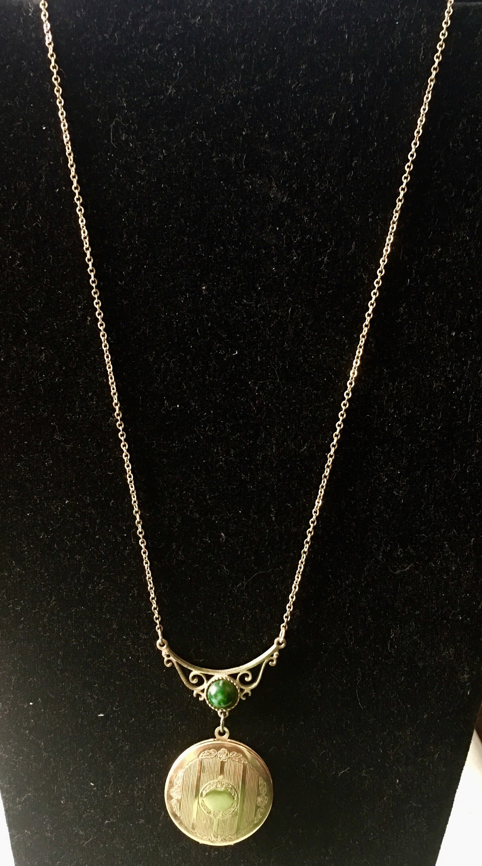 1950s Locket Necklace for Pictures or Hair in Goldtone With a | Etsy