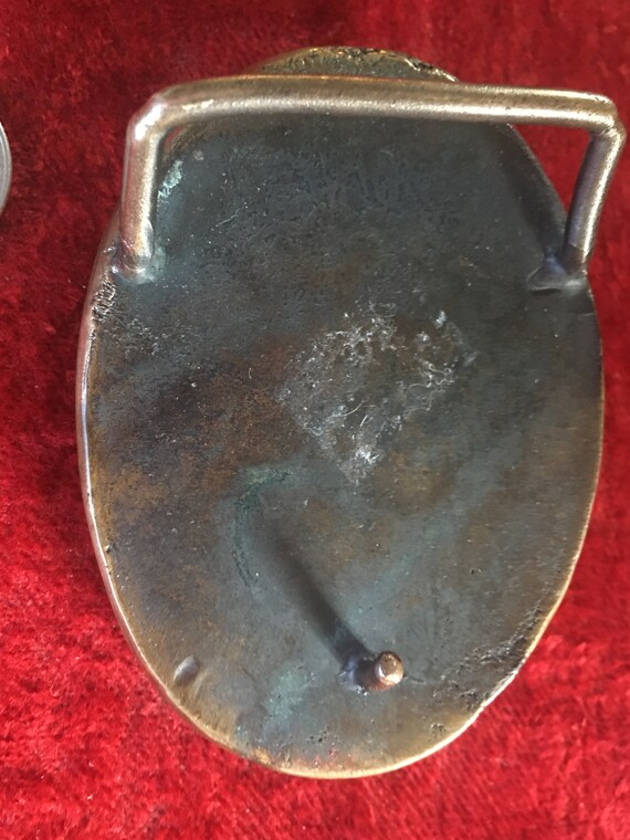 Bronze cast Art Nouveau guild female belt buckle sig… - Gem