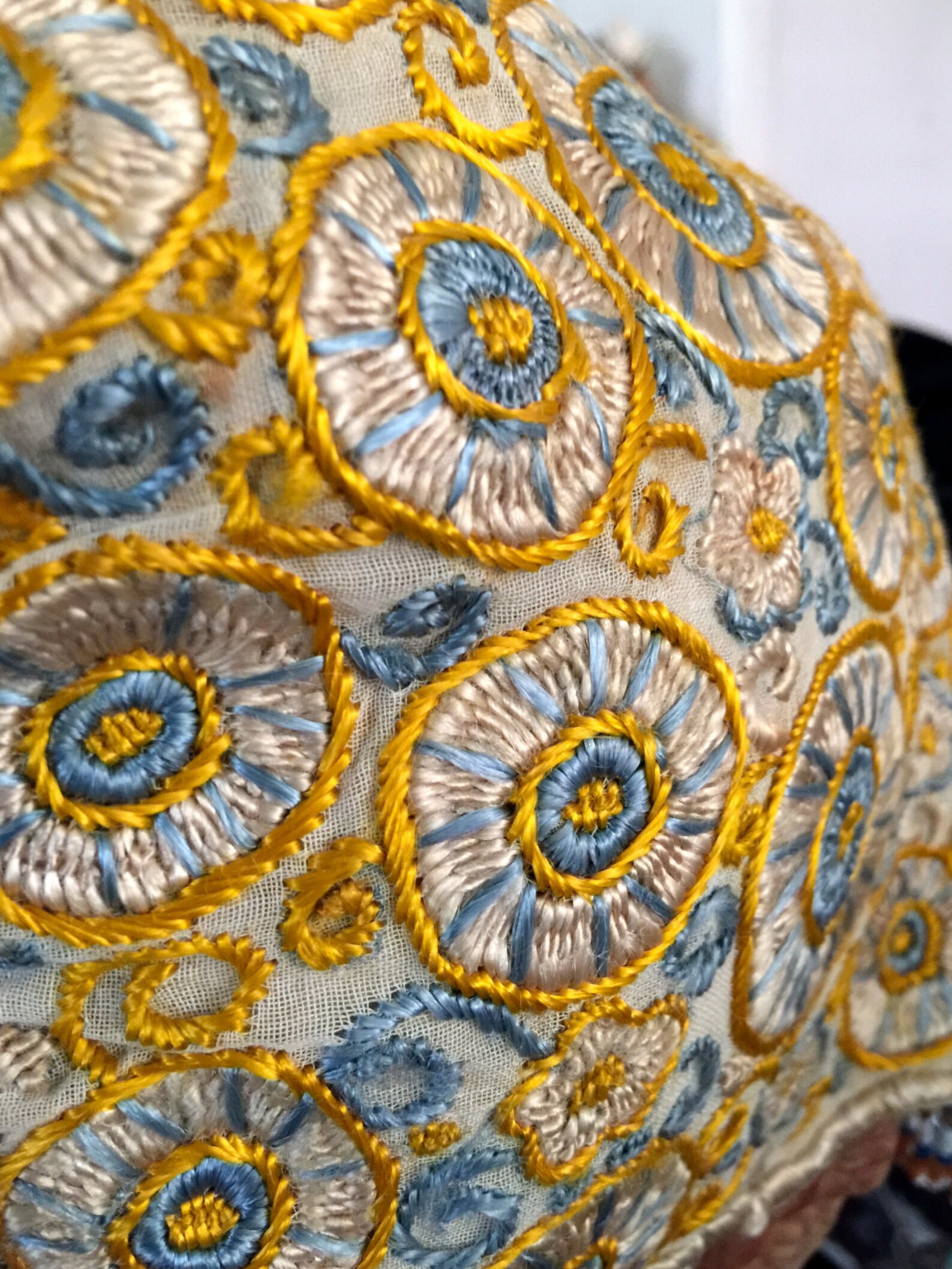 Cone Hat Circa 1925fully Hand Embroidered and Beadedethnic - Etsy