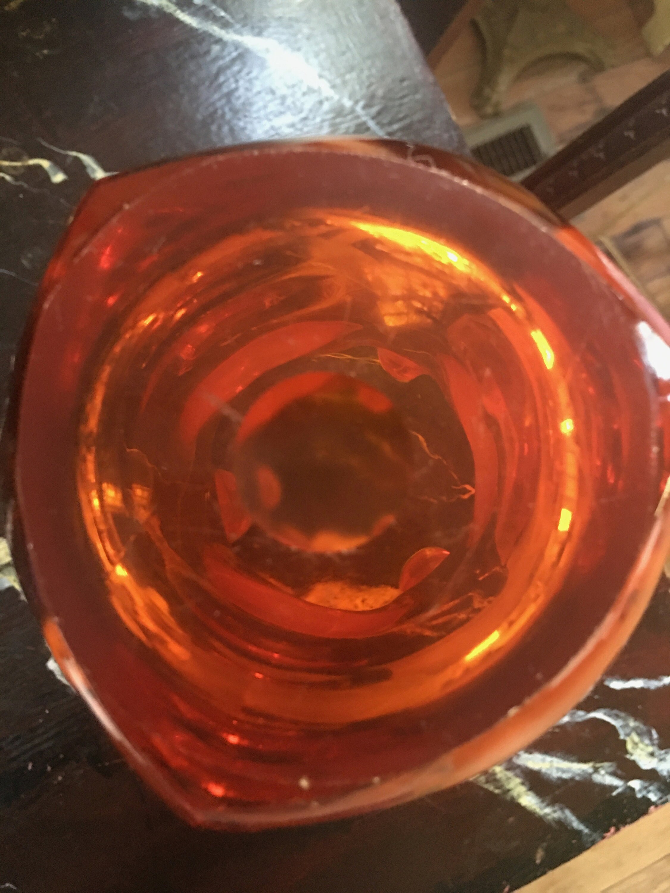 Late 50s Viking Glass Tundra Orange Vase Stretched and Fluted | Etsy
