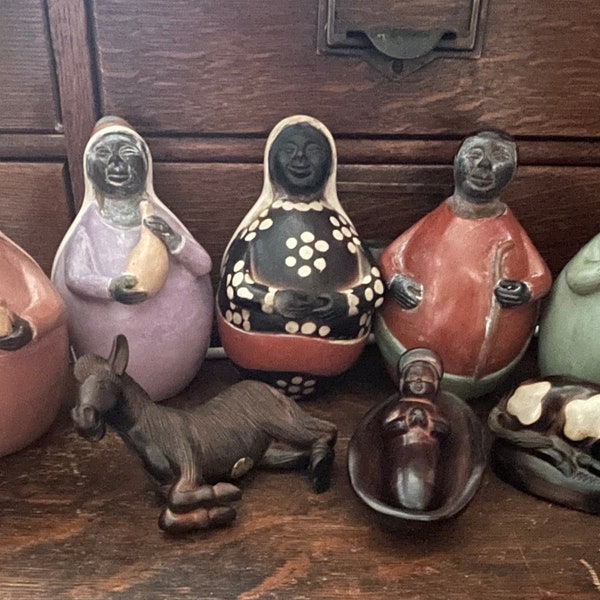 Pottery Nativity Set - Etsy