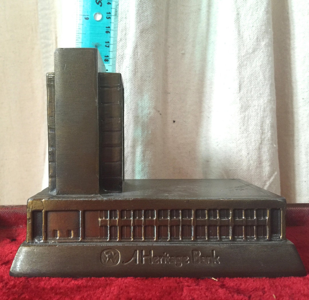 Miniature Bank,still Bank,pot Metal Building of Pullman Bank and Trust ...