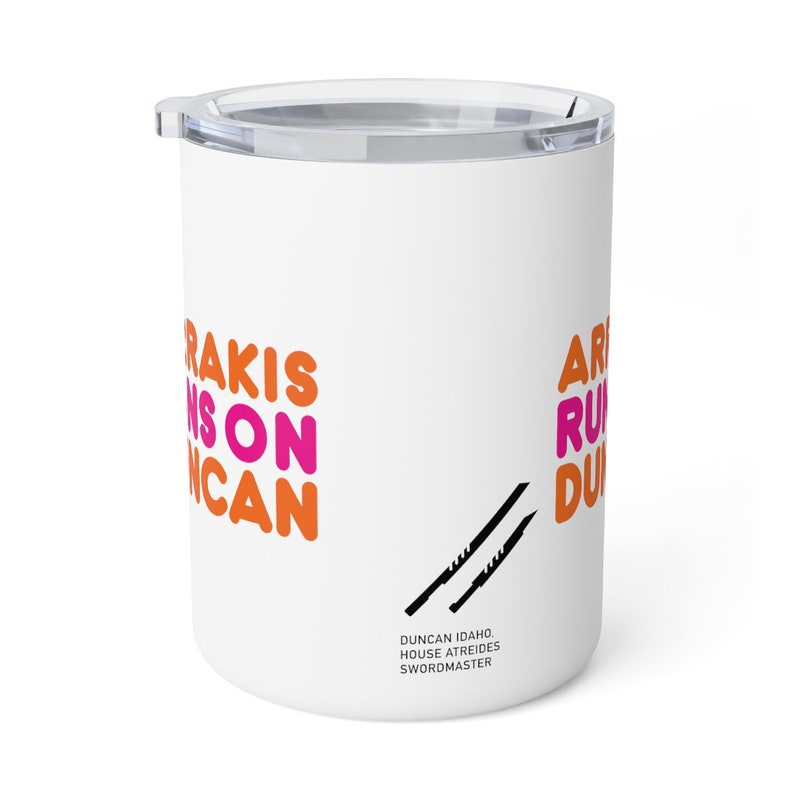 Funny Dune Mug Arrakis Runs on Duncan Steel Insulated - Etsy