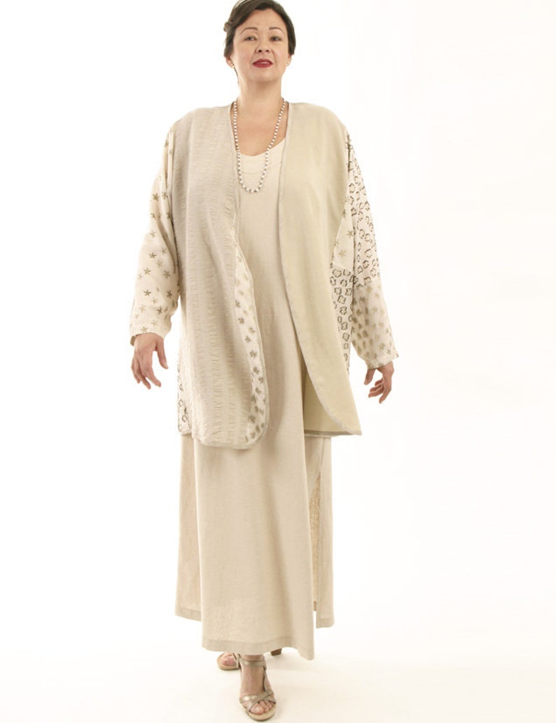 Plus Size Wedding Dress Jacket Ivory Champagne Gold - Etsy