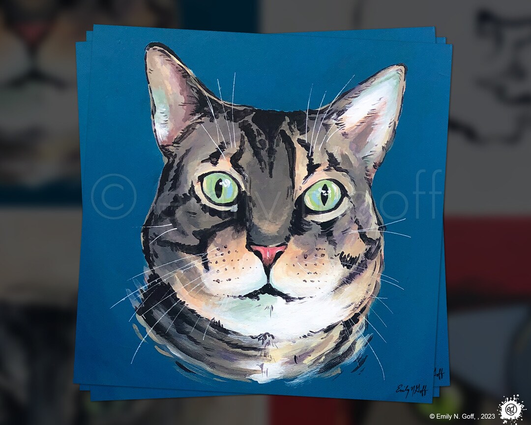 Realism Cat Art Print, Unframed, Four Size Options - Etsy