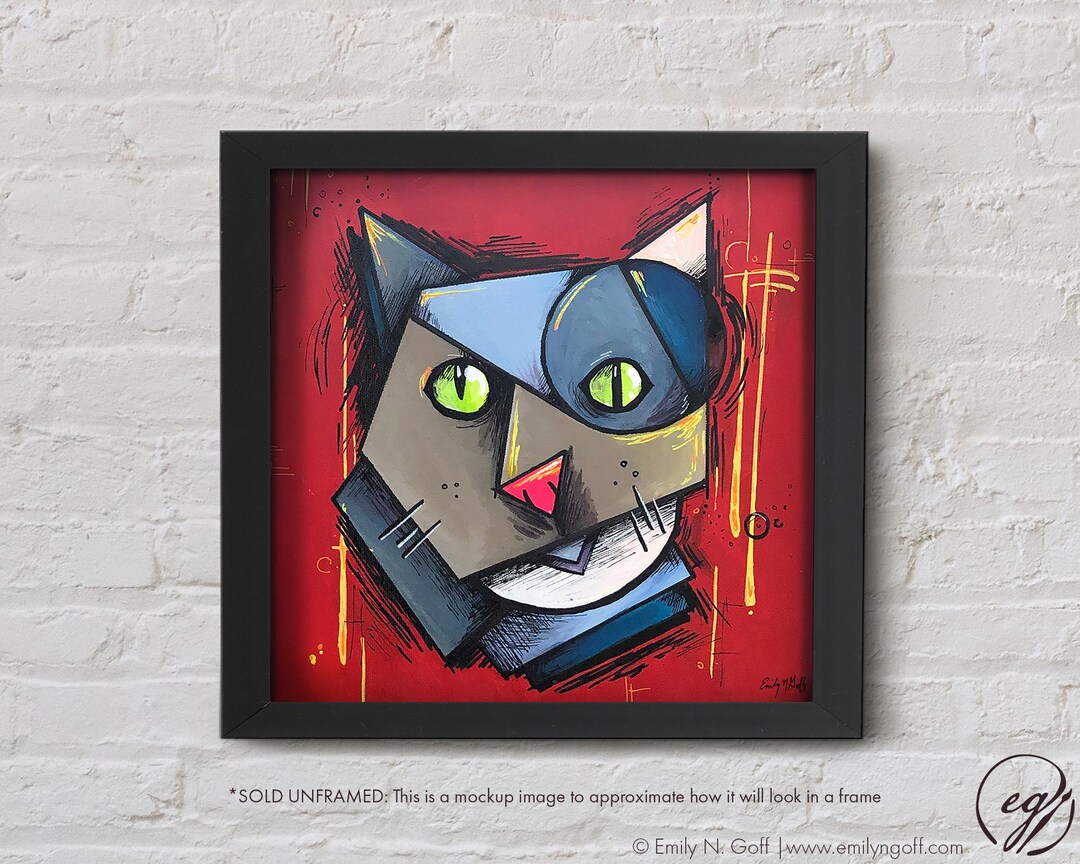 Art Print - "cubism Cat," (multiple Size Options) - Etsy